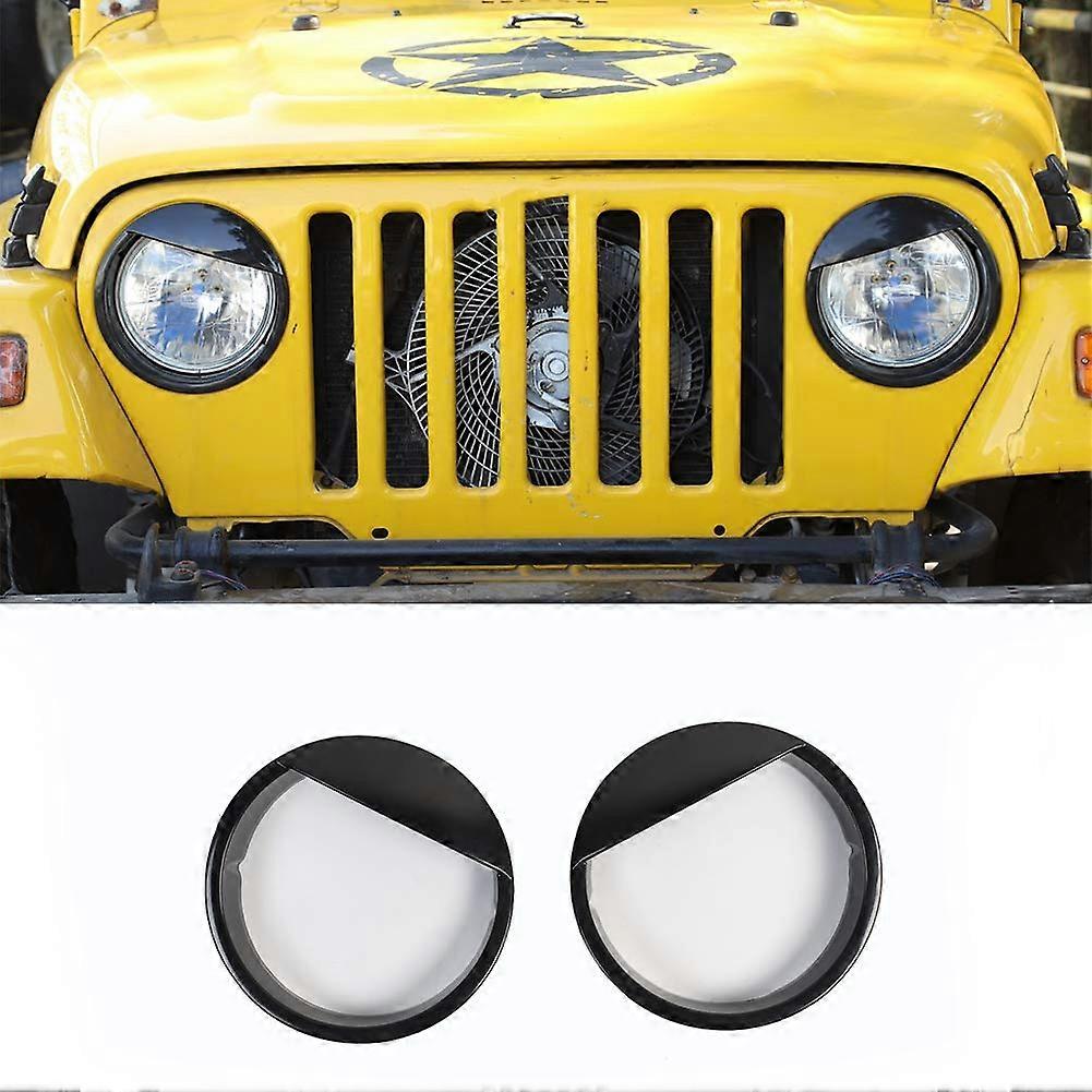 Angry Eyes Headlight Bezels Cover Trim for TJ 1997-2006 Head Lights ...
