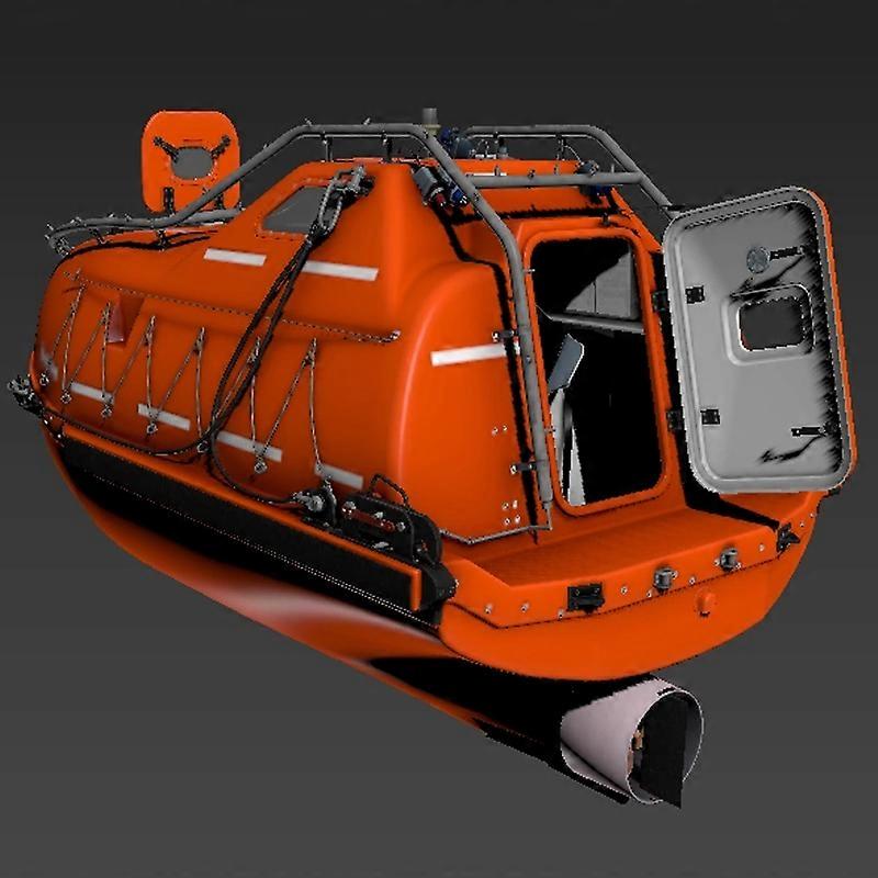 1/18 Assembled Ship Model Kit Remote Control Lifeboat Sea Model 3D ...