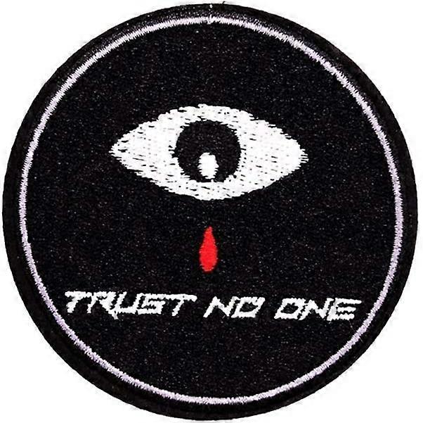 Iron on Patches for Biker Jackets, 3pcs Crying Eye Trust No One Design ...