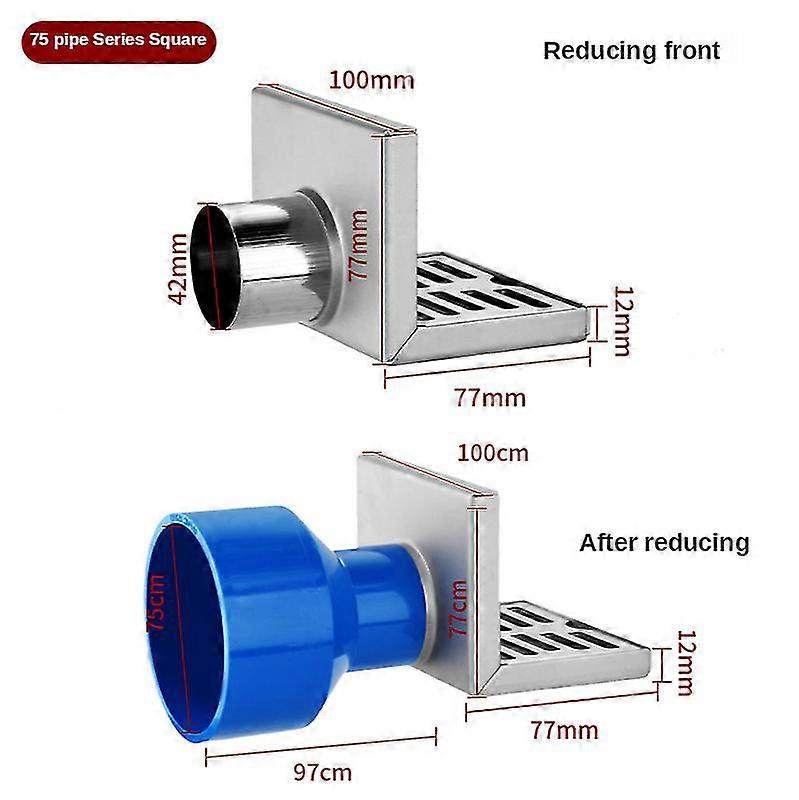 Stainless Steel Side-drain Wall Side Shower Drain Balcony Wall Corner ...