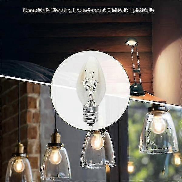 10 pcs E12 light bulb 220v-240v 10w C7 light bulb warm white filament ...