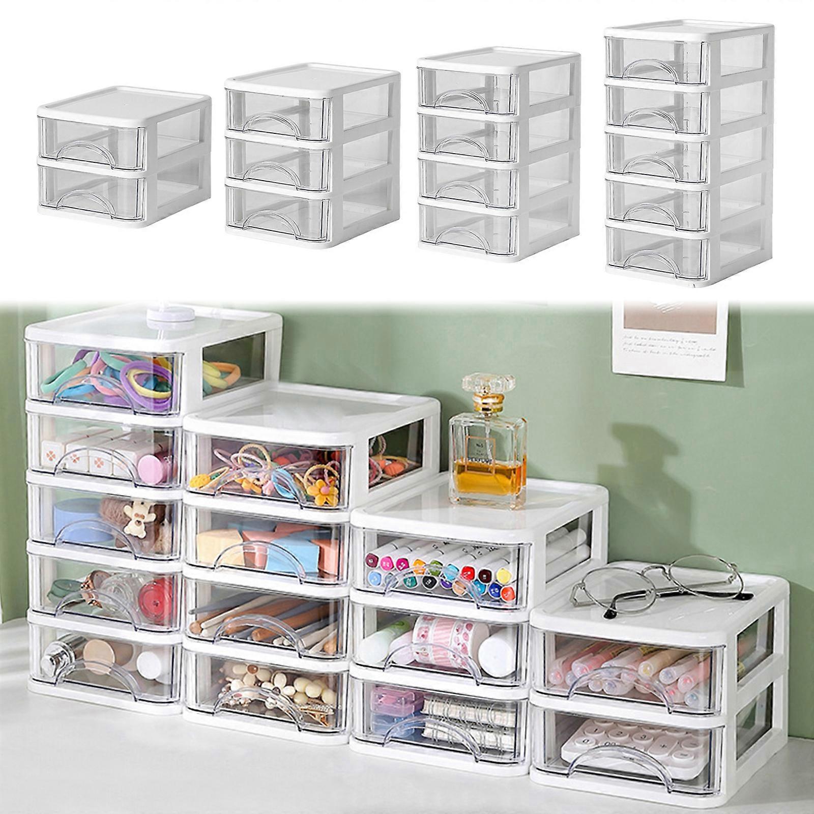 Desktop Storage Box Stackable Storage Cabinet Small Storage Drawers ...