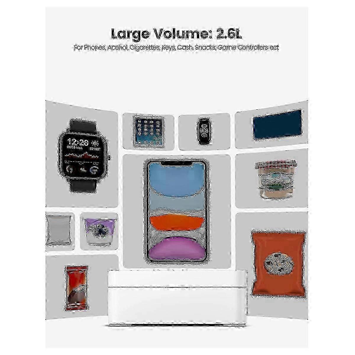 Metal Timed Lock Box,Time Lock Box with Child Lock and LED Display,Self ...