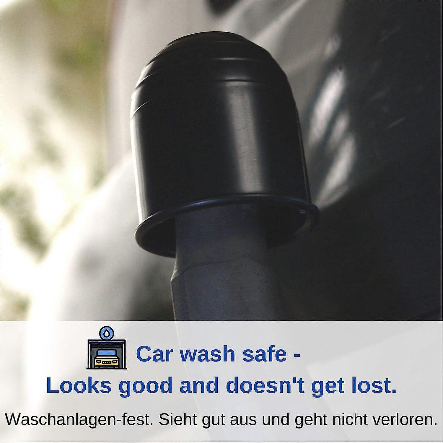 Ball cover for trailer hitch, set of 2, black, for ball head couplings ...