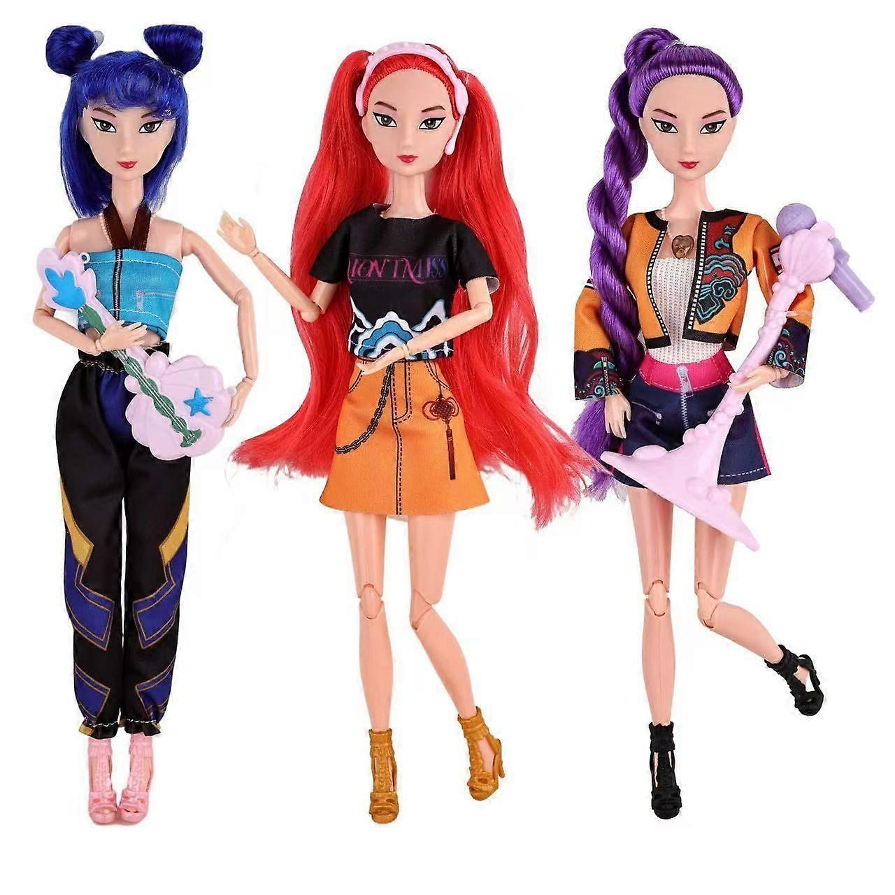 1-3pcs K-pop Demon Hunters Girls Doll Toy - Rumi Mira Zoey Comforting ...