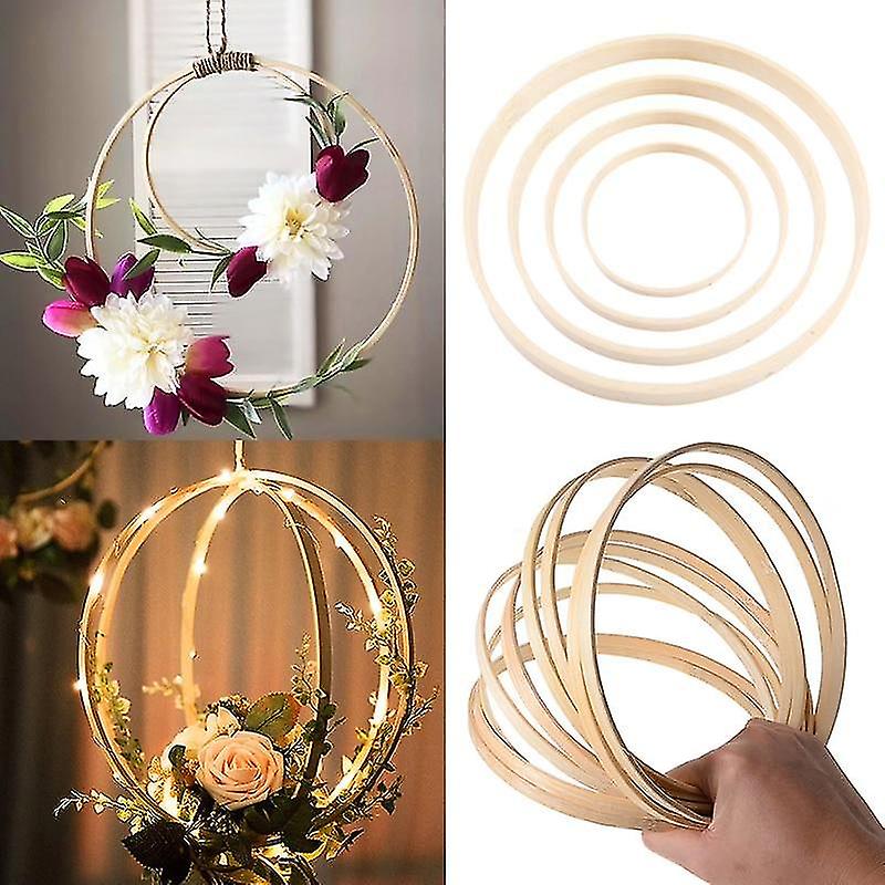Wooden Frame Hoop-bamboo Circle | Fruugo UK