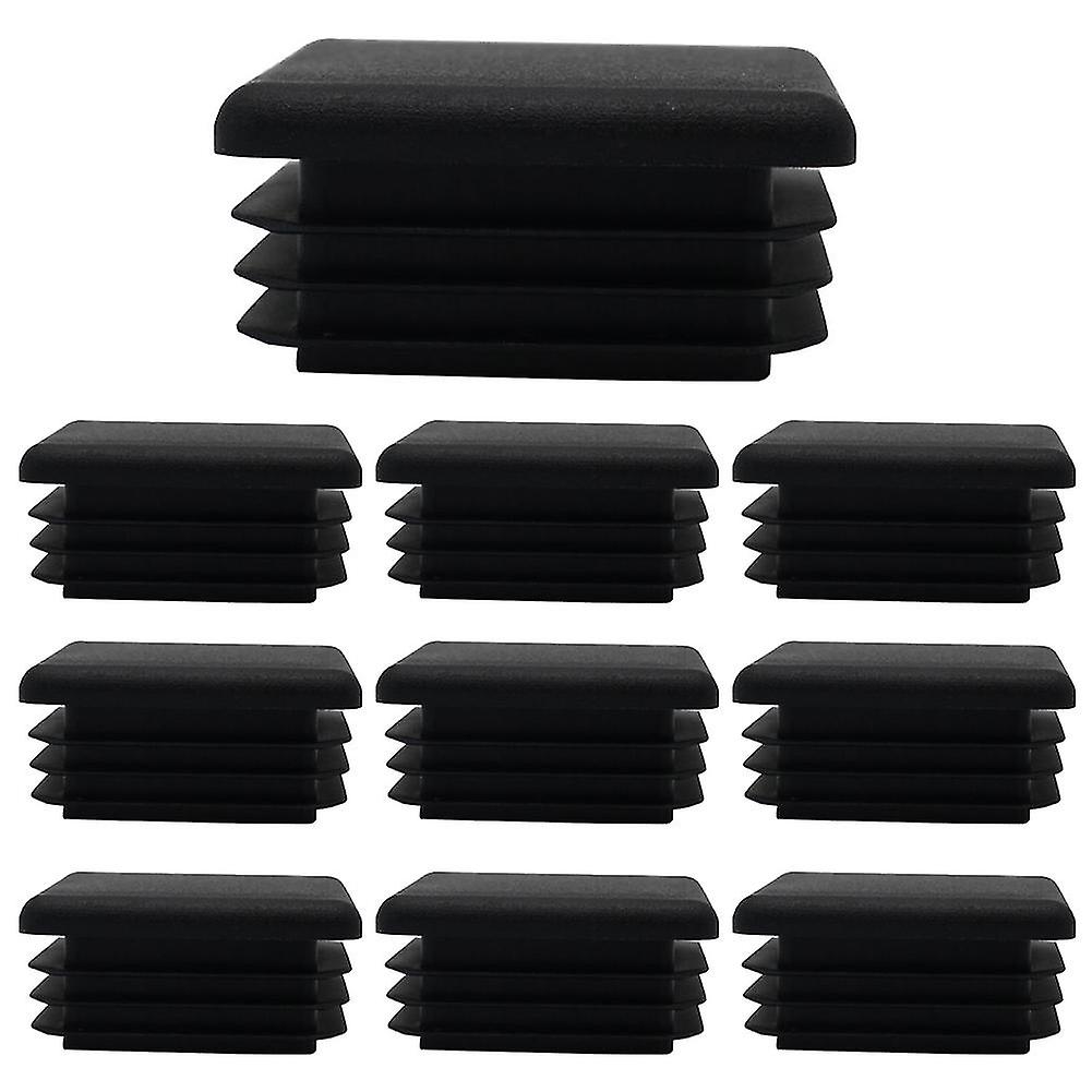 Square Plastic Plug Tubing Post End Cap 10pcs Black Plastic Square ...