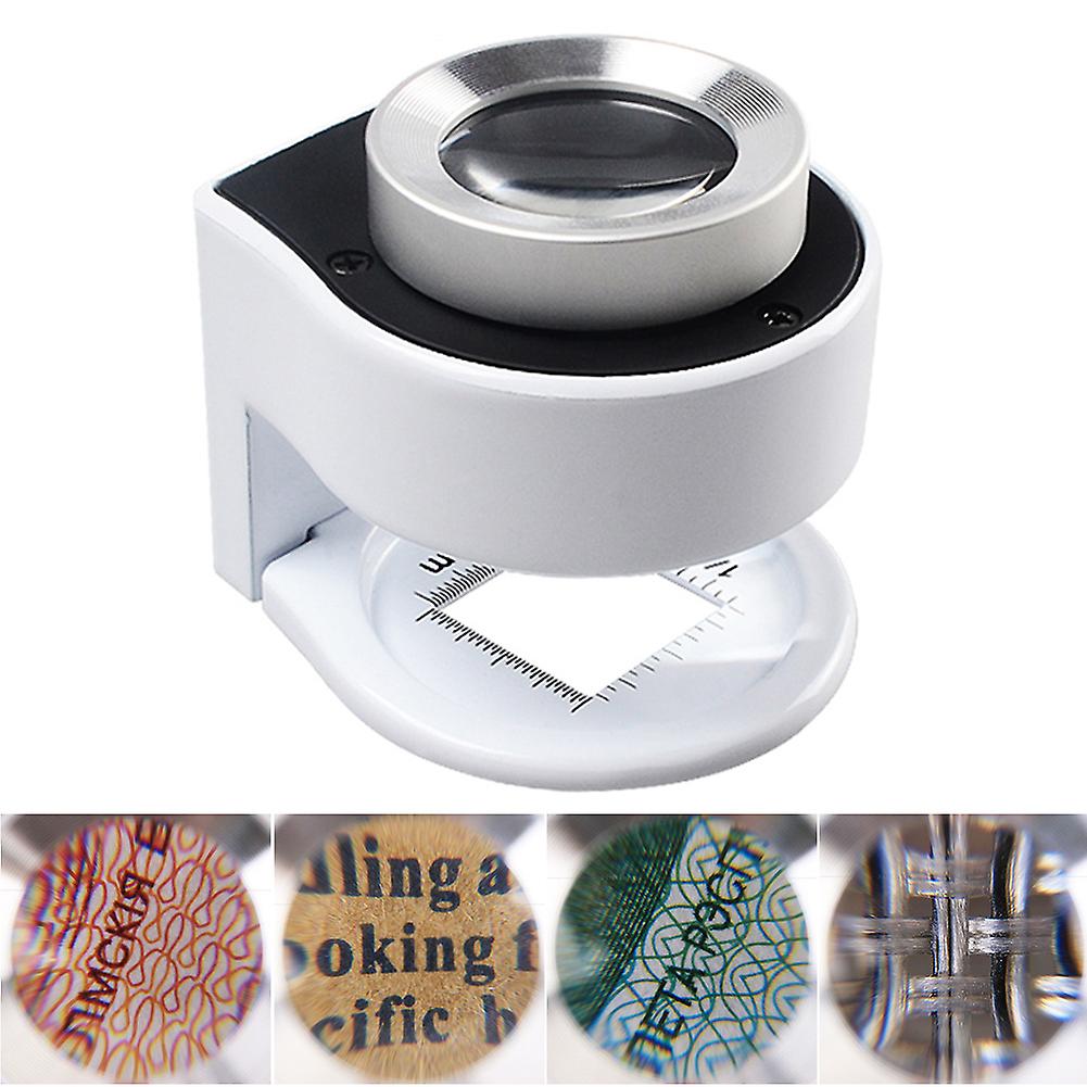 30 Times LED Magnifier Scale Measurement Money Detector Lamp Portable ...