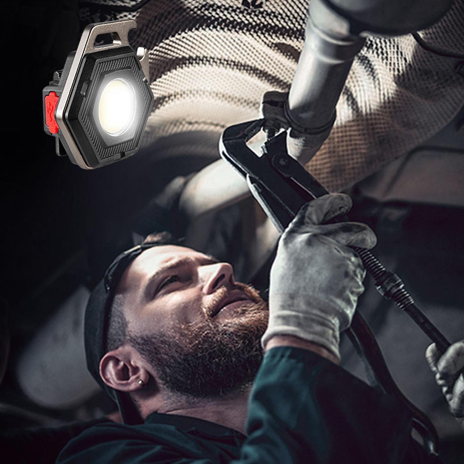 50% Off,mini Cob Flashlights Bright Rechargeable Keychain Small ...