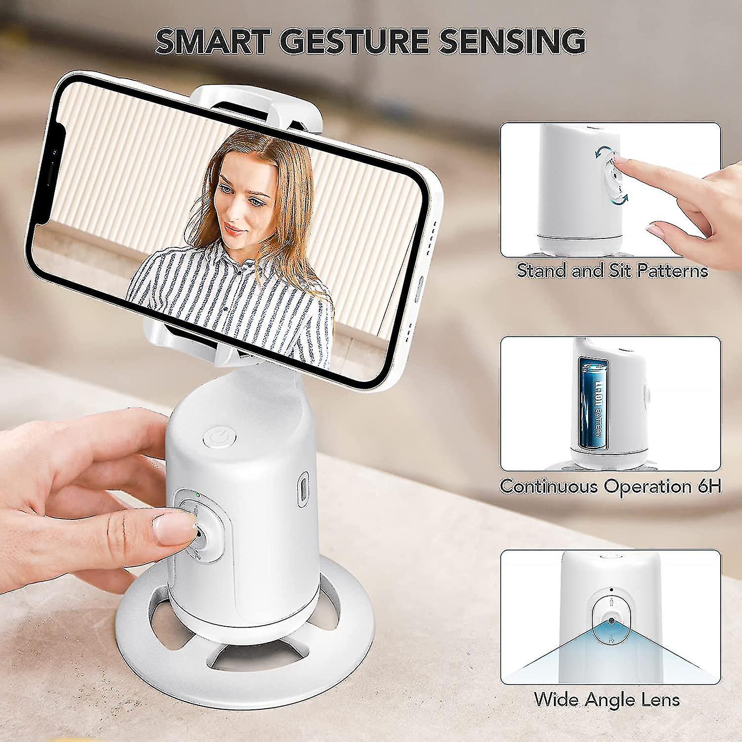 Auto Face Tracking Tripod,360 Rotation Face Body Phone Camera Mount No ...