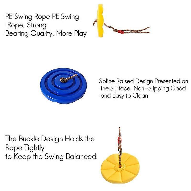 Kids Tree Swing Climbing Rope With Platforms,Tree Swing Disc,Outdoor ...