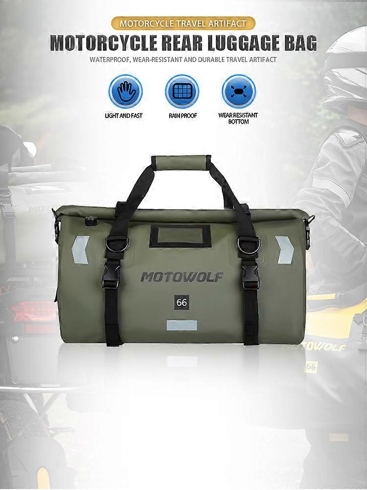 Motorcycle Waterproof Tail Bag Travel Outdoor Dry Luggage Roll Pack Bag ...