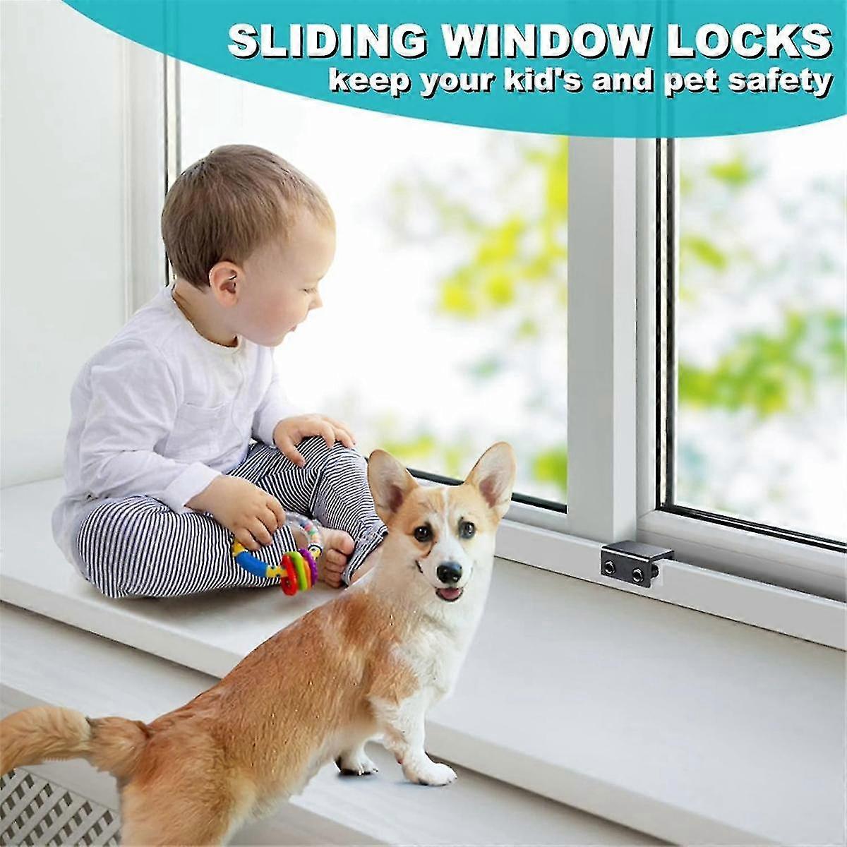 Sliding Window Locks (4 Pack), Security Window Locks with Keys ...