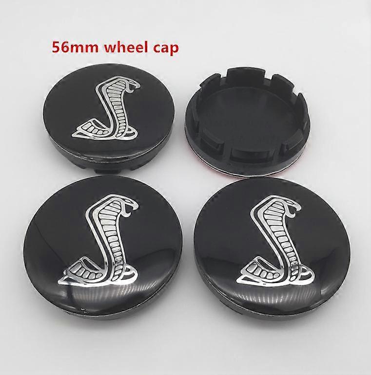 4pcs 54mm 56mm 60mm Cobra Shelby Car Wheel Center Cover Hub Cap Badge ...
