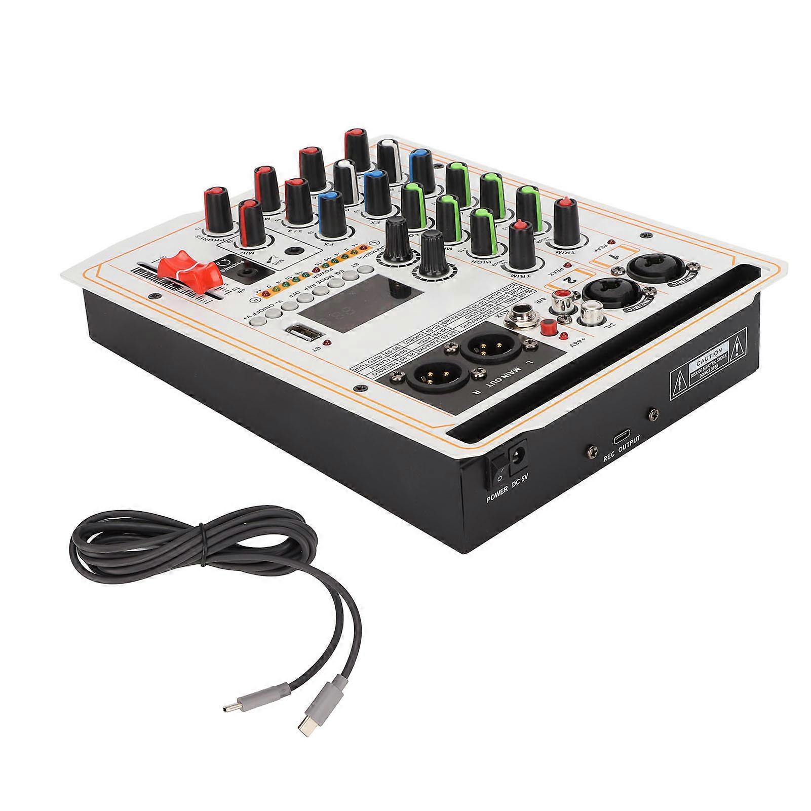 4 Channel Mixer Multifunction 48V Power Stereo Recording 4 Channel ...