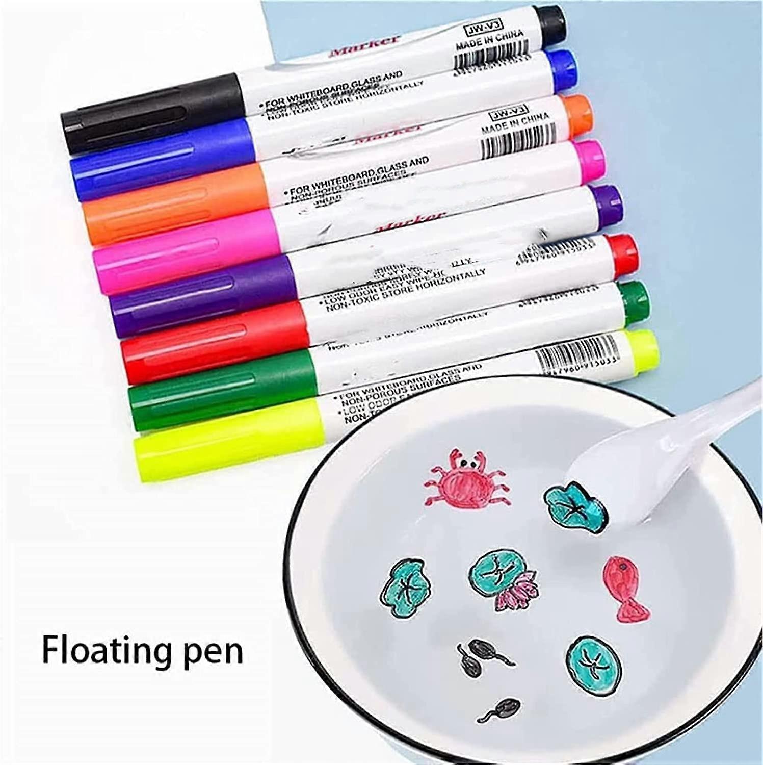 Magical Water Painting Pen,Magic Doodle Drawing Pens 8/12Colors with Case,Erasing Whiteboard ...