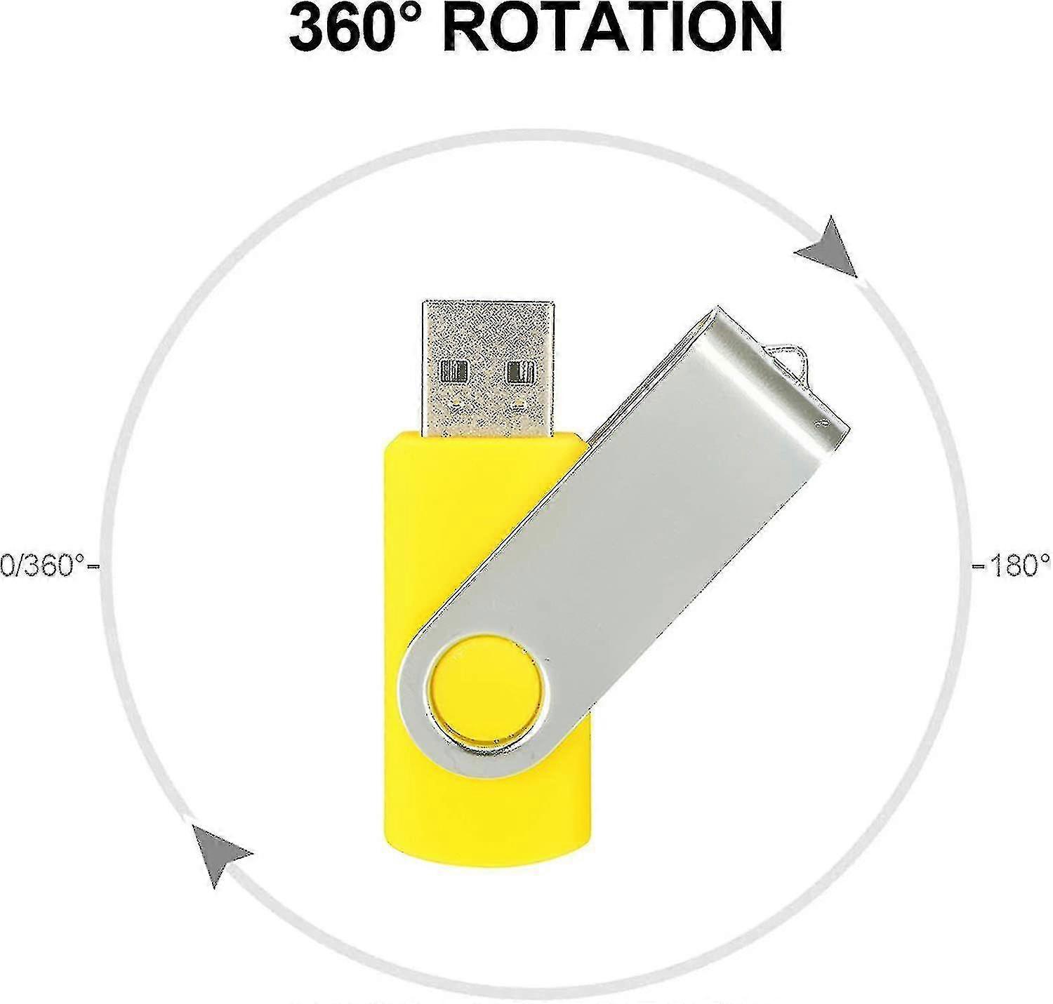 10 Pack Usb Flash Drives Usb 2.0 Thumb Drive Bulk Pack Swivel Memory ...