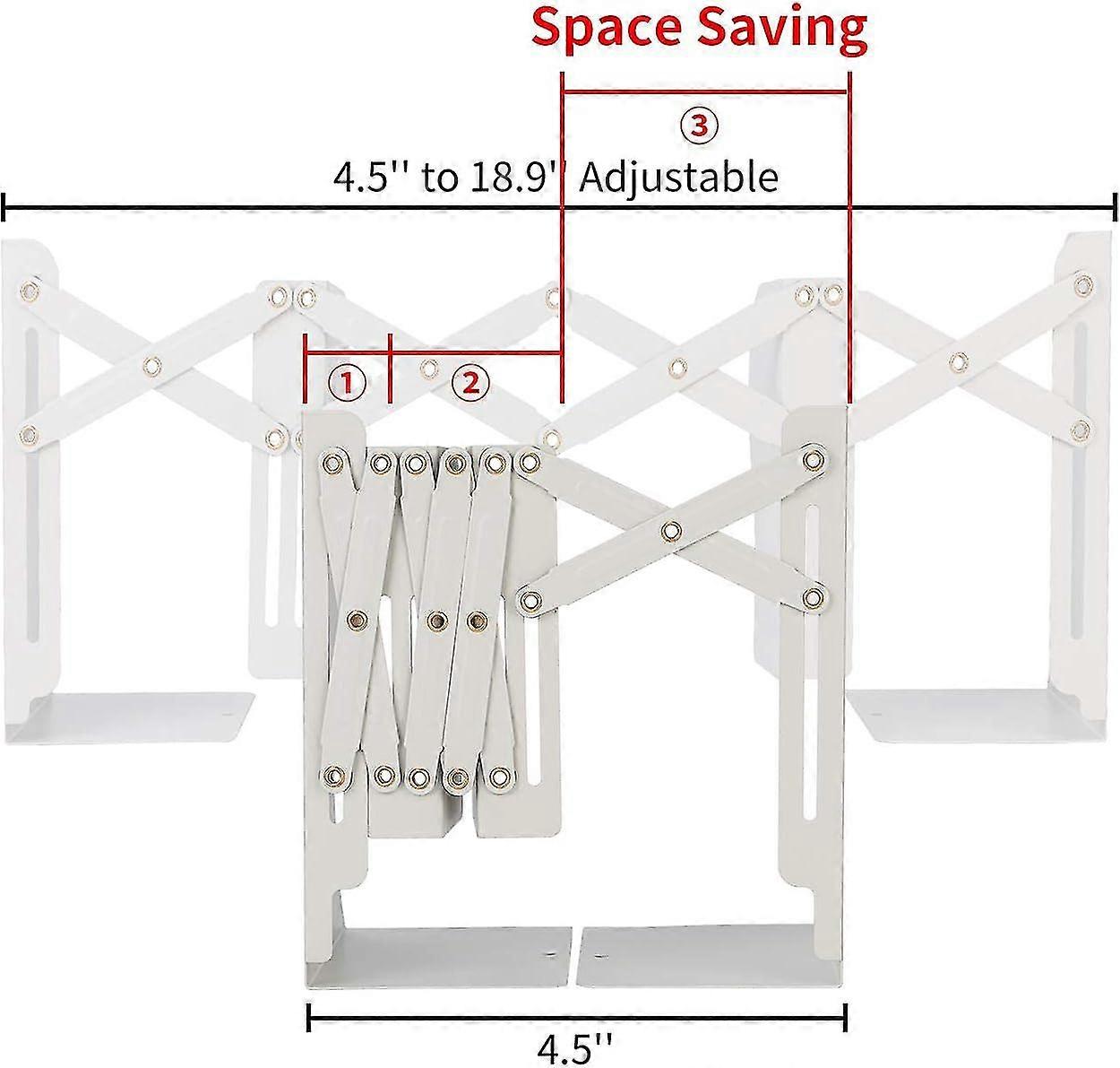 Adjustable Bookends, Desk Heavy Duty Book Ends, Office Book Organizer ...