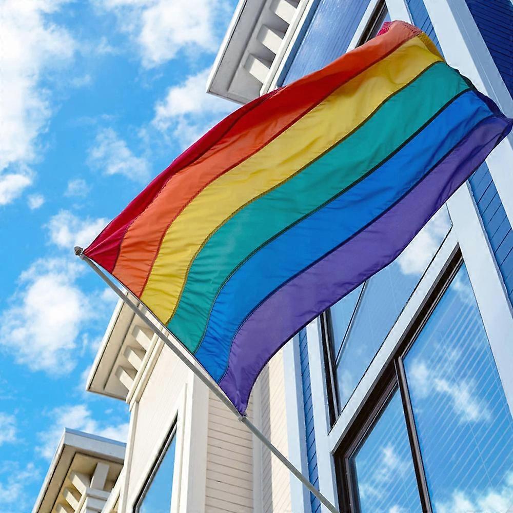 new20 Pack Rainbow Pride flag 12''X18'' Small Flag Hand Held Flag Stick ...