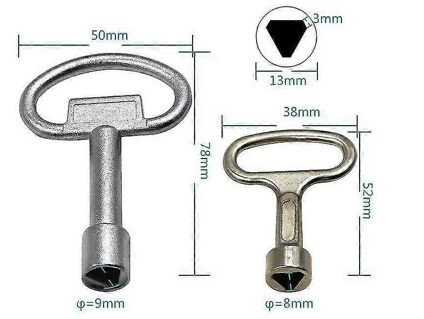 2pcs Metal Triangular Key, Triangular Key, Meter Box Key, Gas Meter Key ...
