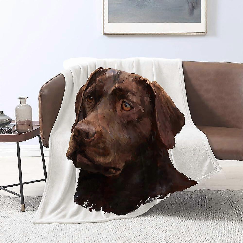 flannel Blankets,Brown Chocolate Labrador On Wildlife Palette Dog Dark ...