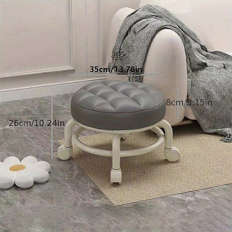 1pc Swivel Stool On Wheels, Portable Low Stool, Pedicure Stool For ...