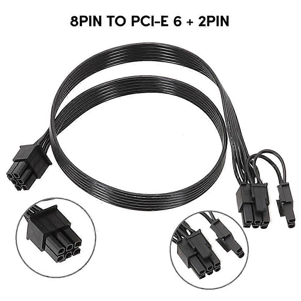 PCIExpress GPU 6pin to PCIe 6+2Pin Power Supply Cable PCIe Graphics ...