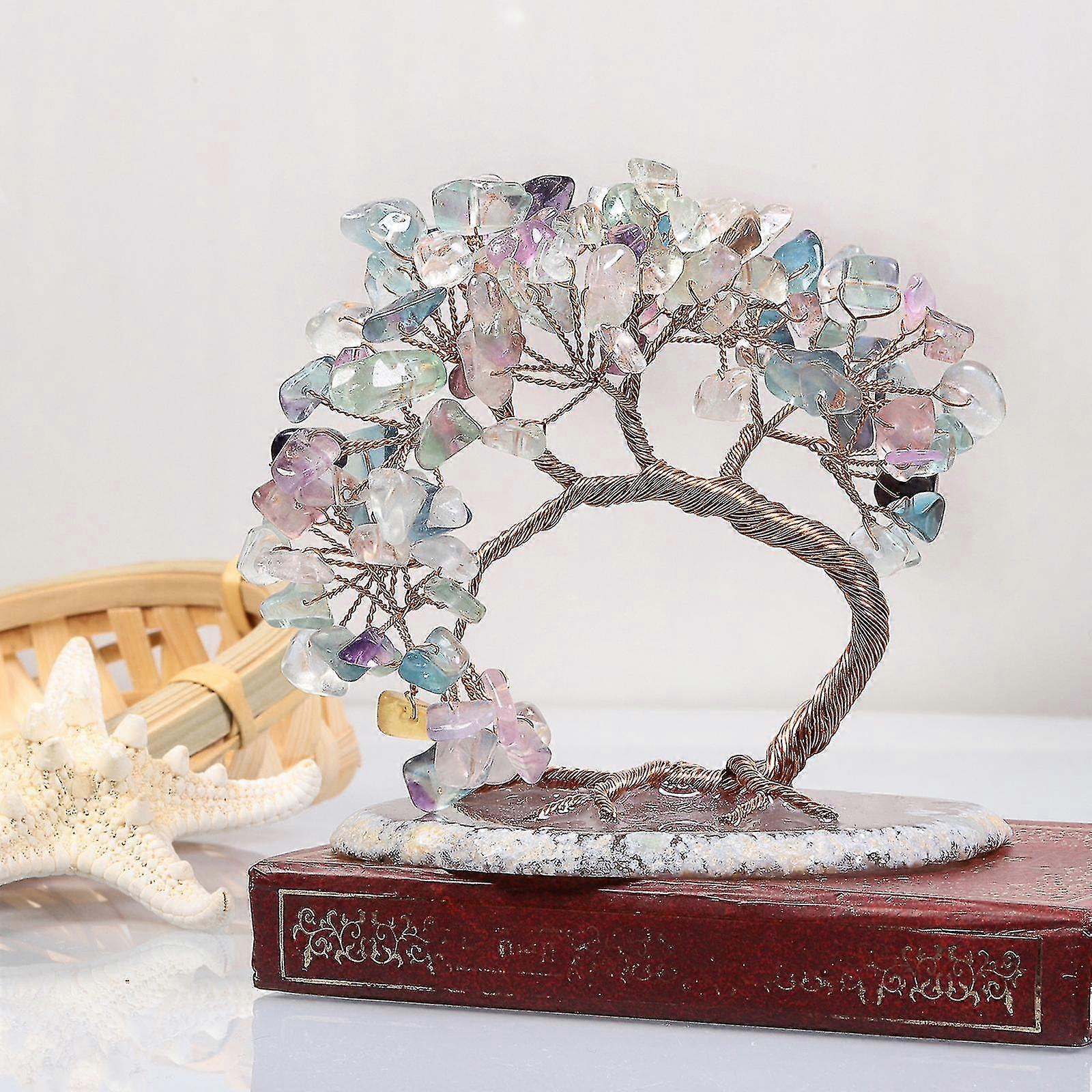 Handmade Colorized Crystal Money Tree For Good Luck Wealth Health ...