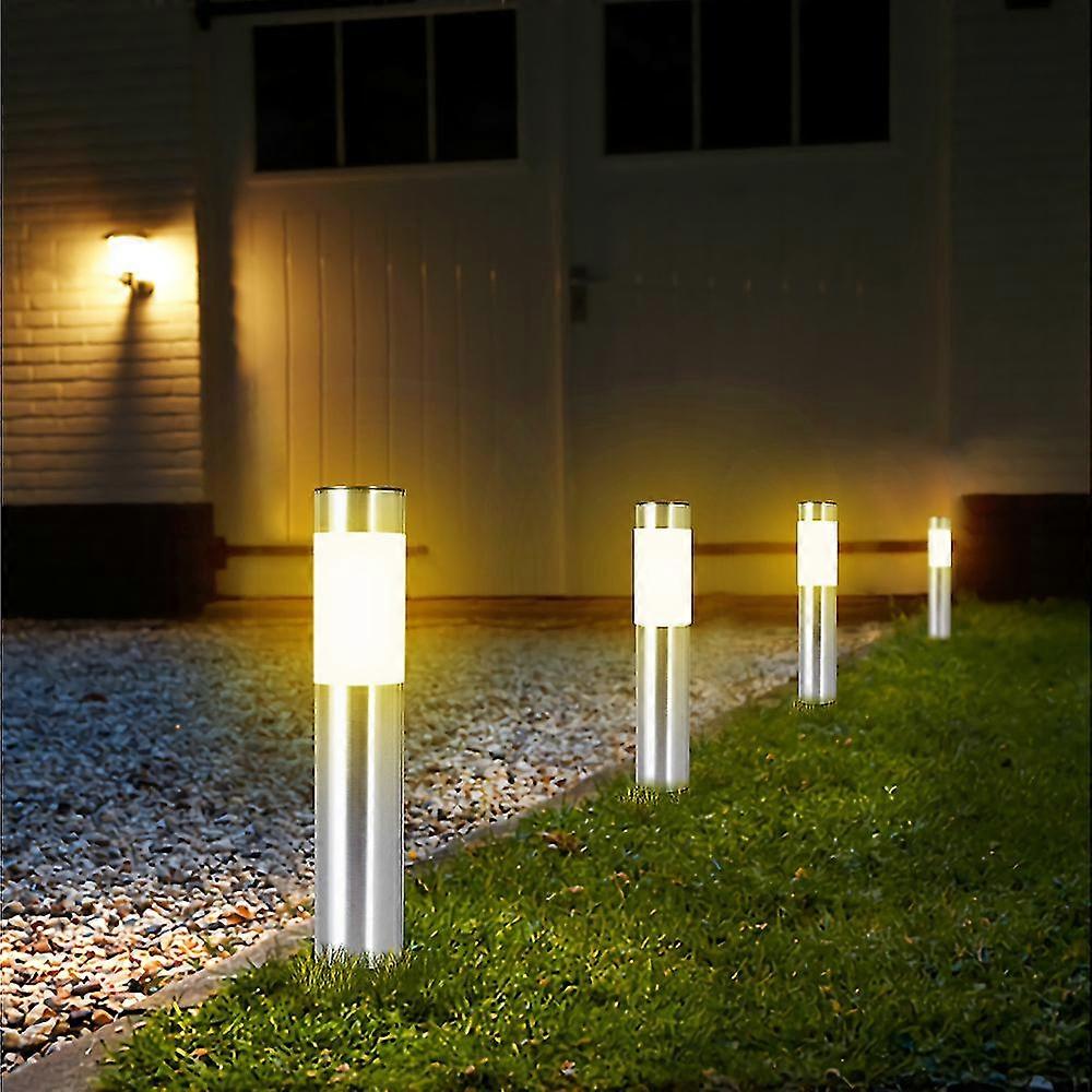 Stainless Steel Silver Small Outdoor Post Bollard Outdoor Light Indoor ...