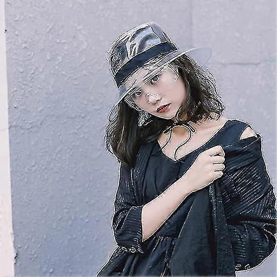Rain Hat Clear Waterproof Bucket Hat Wide Brim Fisherman Hat Pvc ...