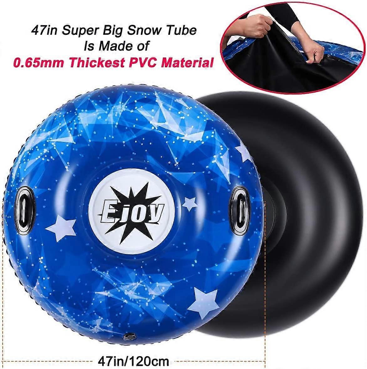 Inflatable Sled Snow Tube Large Heilwiy Snow Tubes for Kids and Adults ...