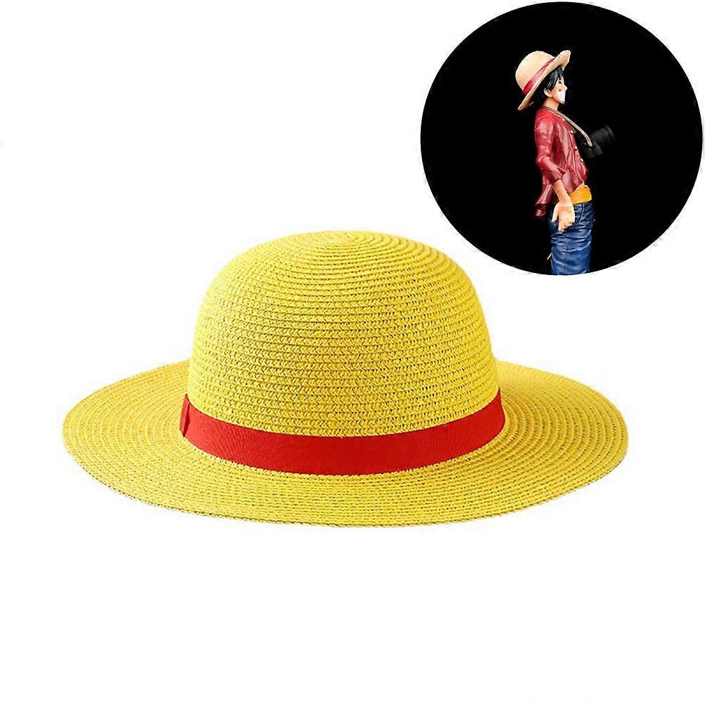 Luffy Straw Hat Multifunctional Anime Cartoon Character Sunscreen Straw ...