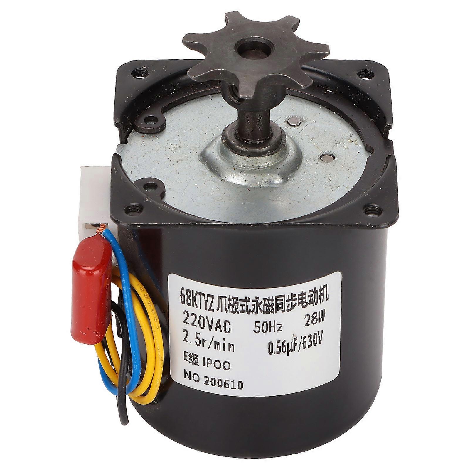 28W 220V Synchronous Egg Incubator Motor with Gear for Chickens Ducks ...