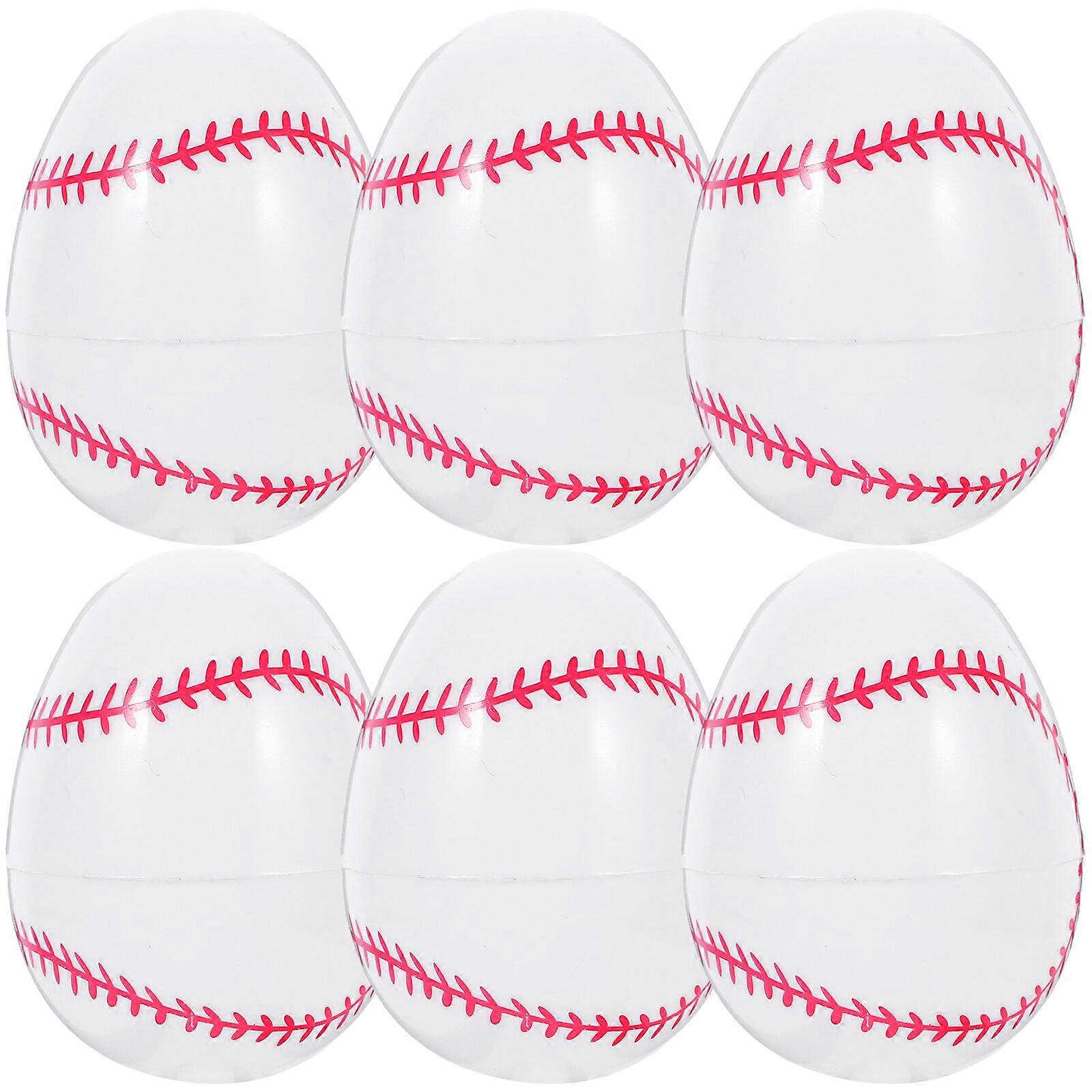 12pcs Printed Plastic Eggs Easter Egg Baseball Easter Basket Stuffer ...