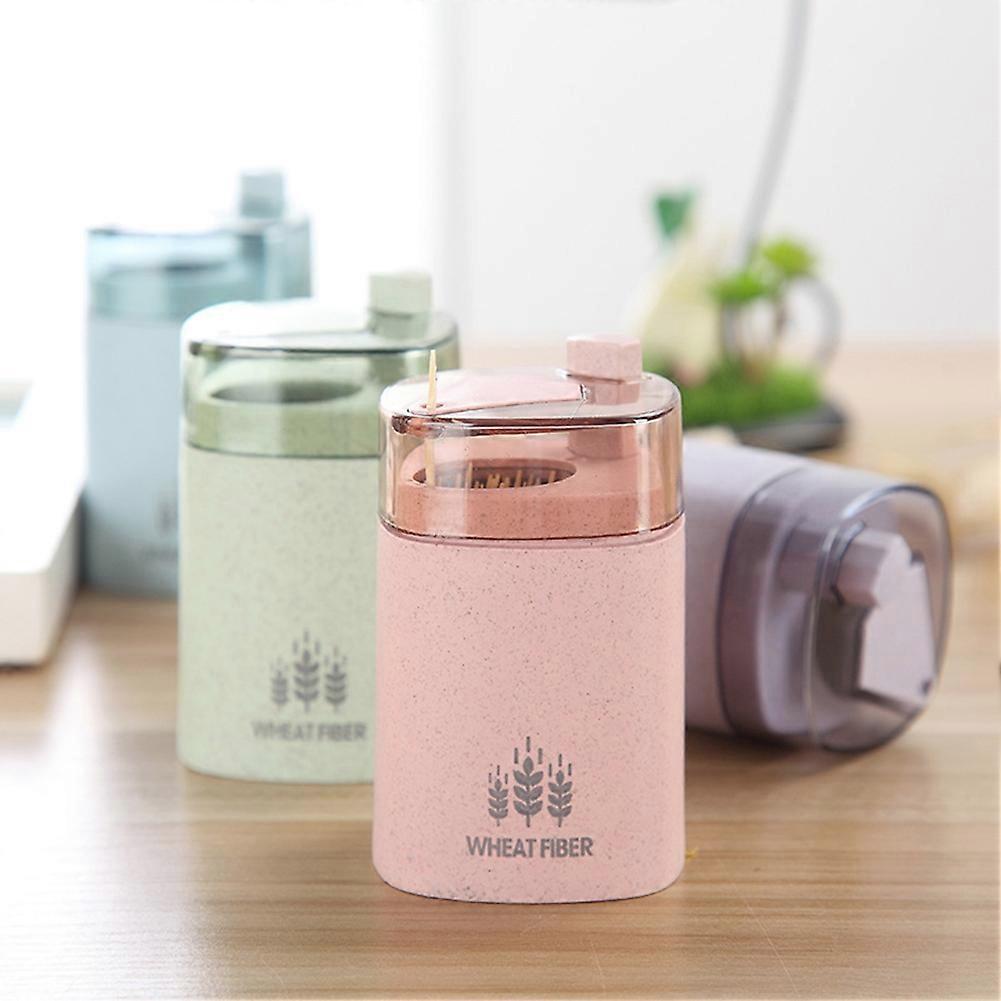 Fashion Plastic Straw Automatic Toothpick Holder Container Dispenser ...