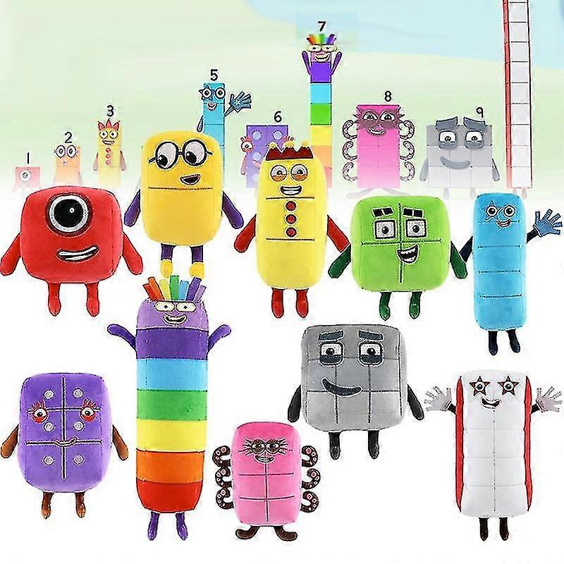 Numberblocks 1-10 Plush Doll Toy Gift Educational Premium Stuffed ...