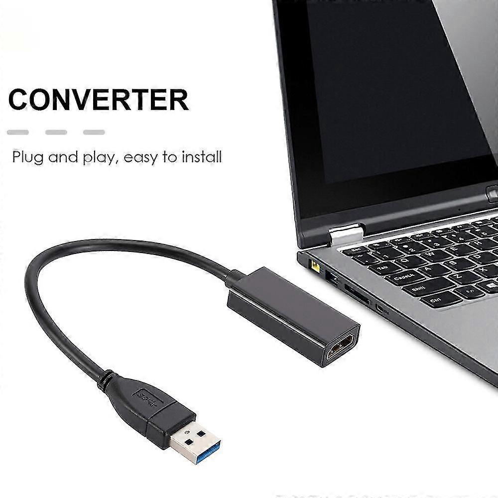 USB 3.0 to HDMI-compatible Adapter HD 1080P USB to HDMI Converter ...