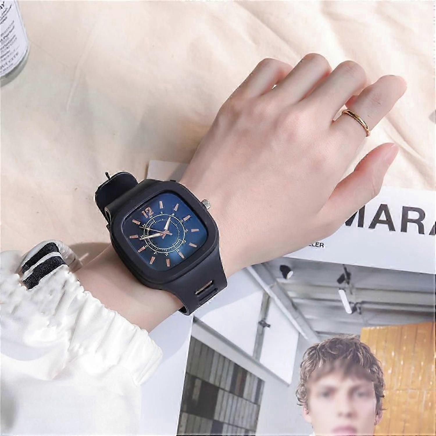 Women Watch Japanese Style Adjustable Plastic Strap Square Dial Quartz ...