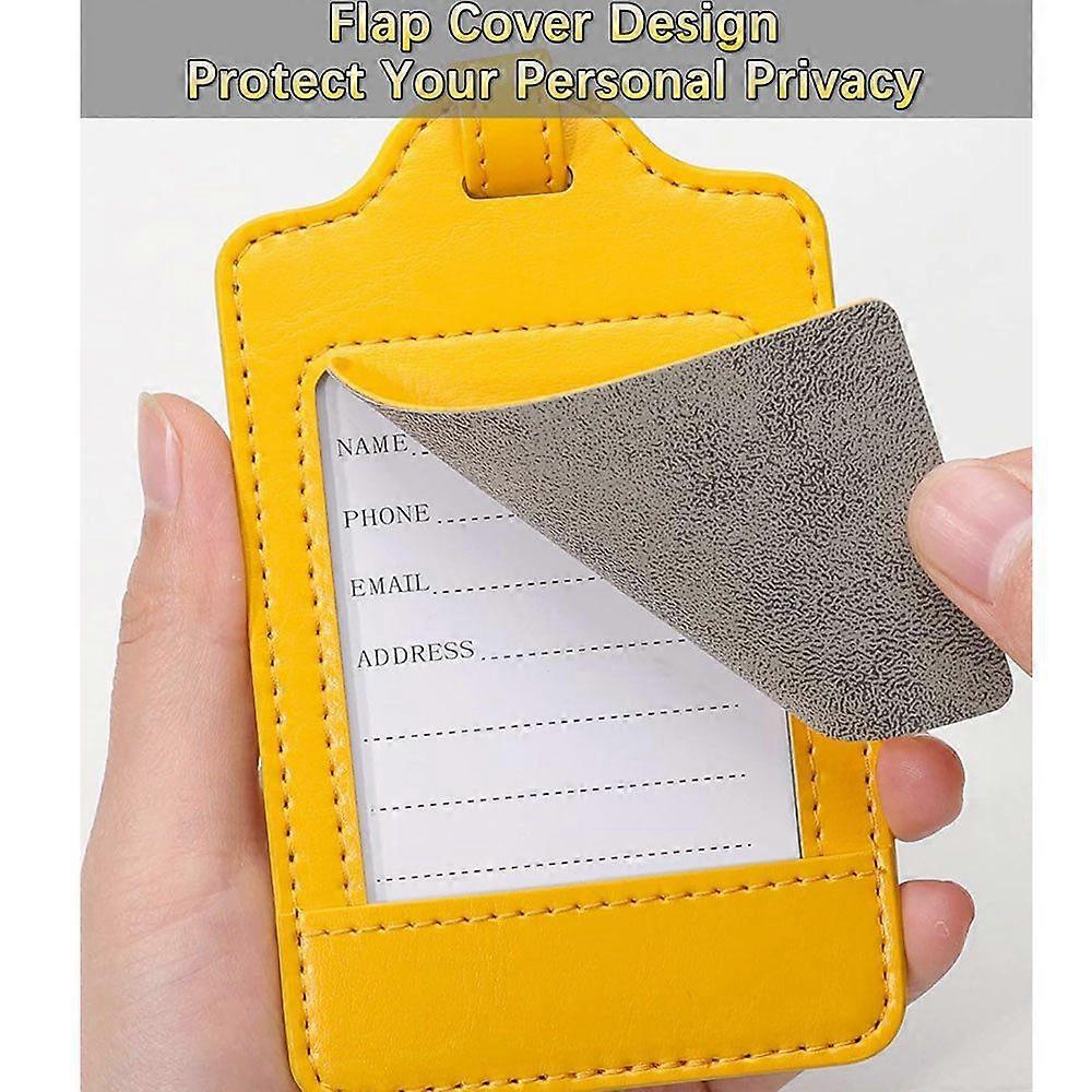 3pcs suitcase set luggage tag address label PU leather travel accessory ...