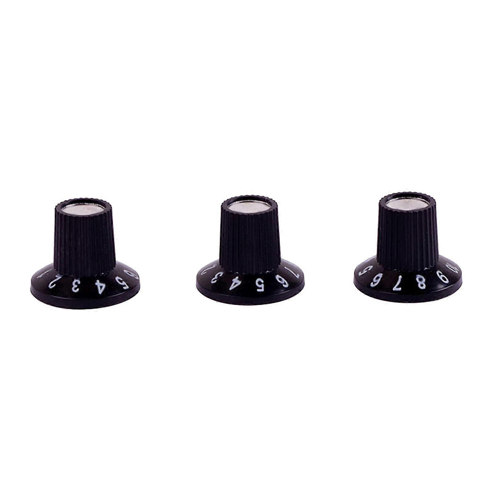 5x 3x Plastic Black Guitar Hat Knobs 6mm Shaft Pot Knob | Fruugo AU