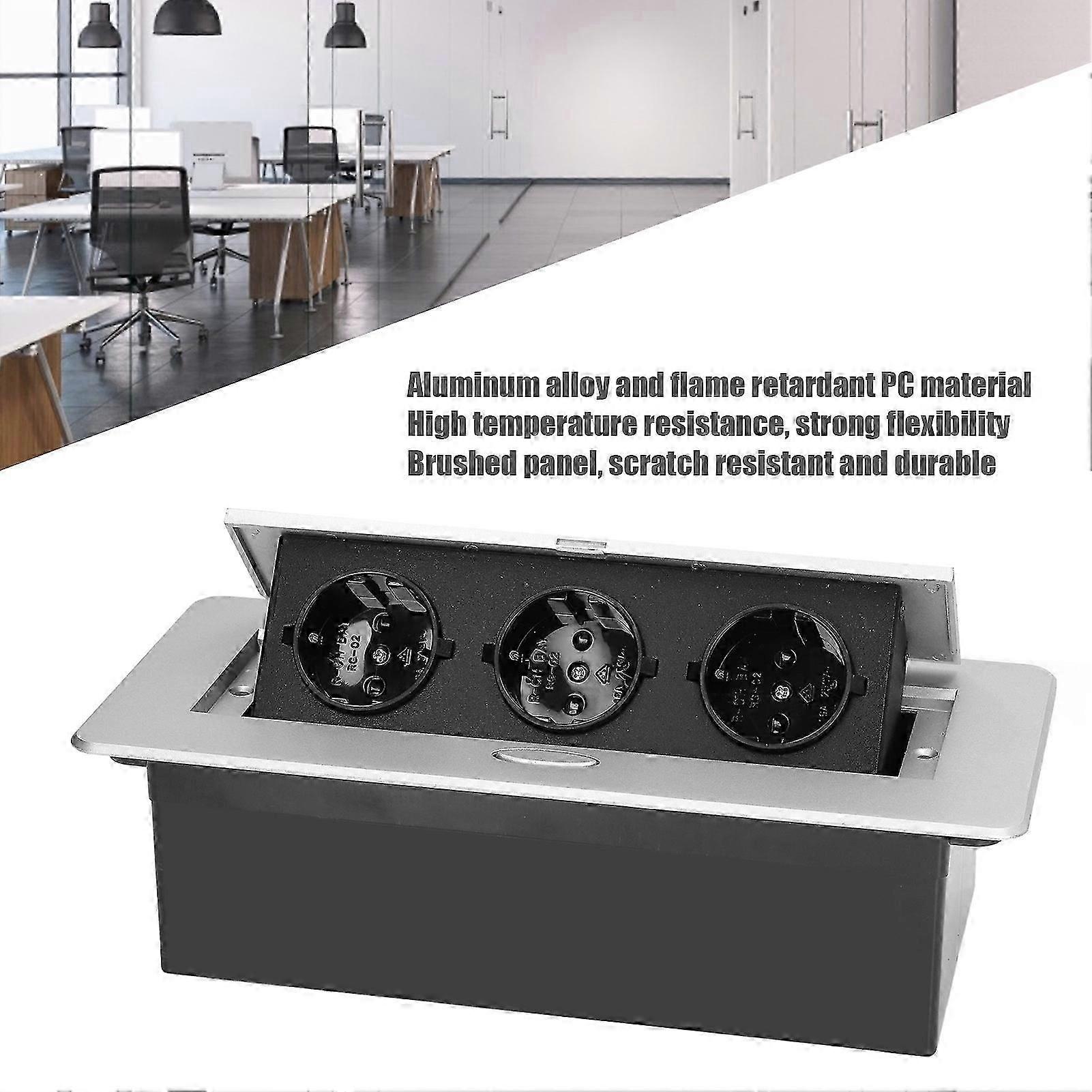 Floor Electrical Outlet Embedded Desktop Pop Up Power Socket Cover Box ...