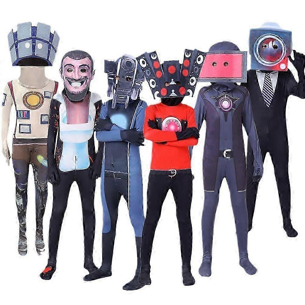 Halloween Cosplay Costume TV Man Monitor Man Toilet Man Jumpsuit ...
