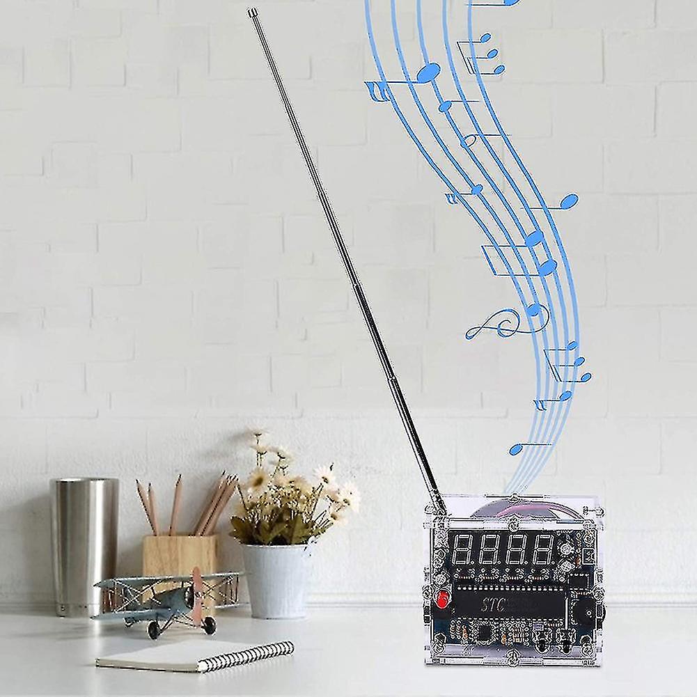 Diy Fm Digital Radio Kit Adjustable Wireless Receiver 87-108mhz Radio ...