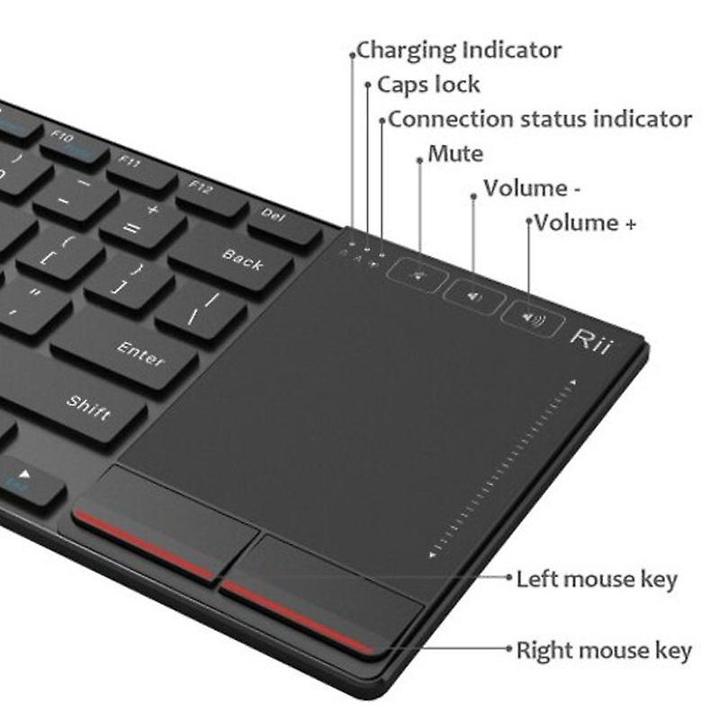 Rii K22 2.4G Mini Multimedia Wireless Keyboard Black De Keyboards ...