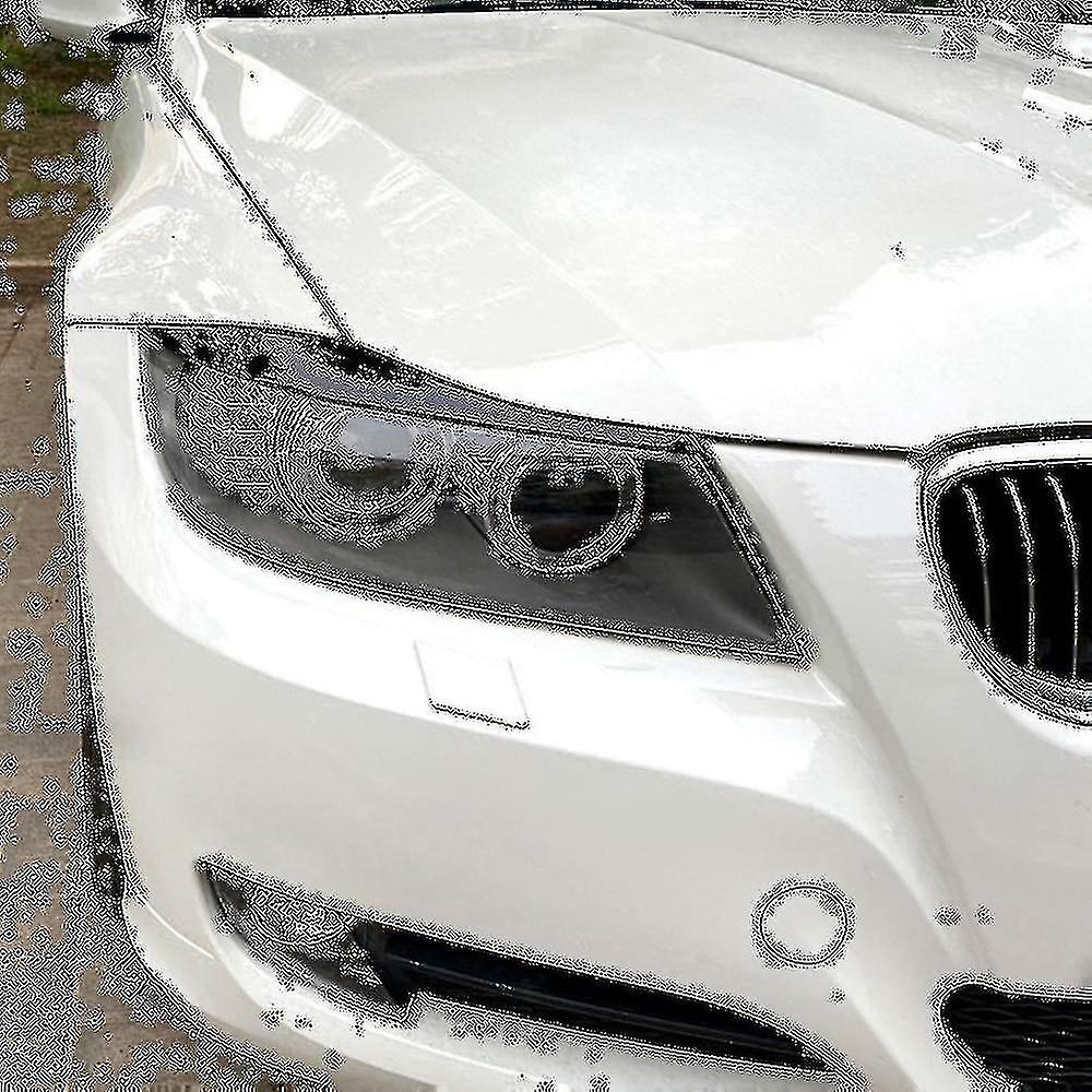 Car Glossy Black Headlights Eyebrows Eyelids Cover Eyelash Head Light ...