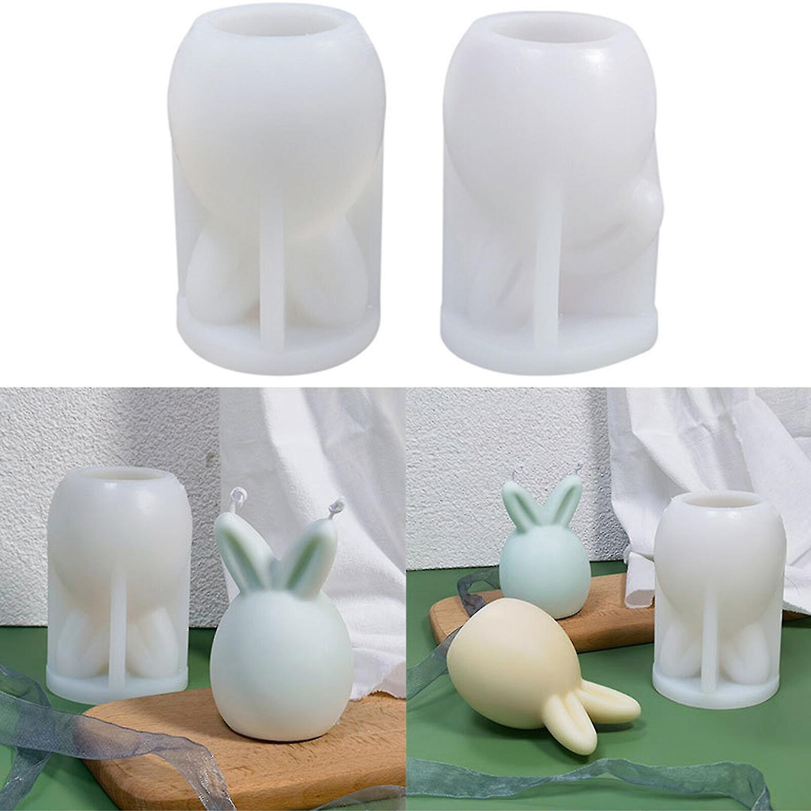 Easter Rabbit Silicone Moulds, 3d Easter Bunny Candle Moulds, Soap ...