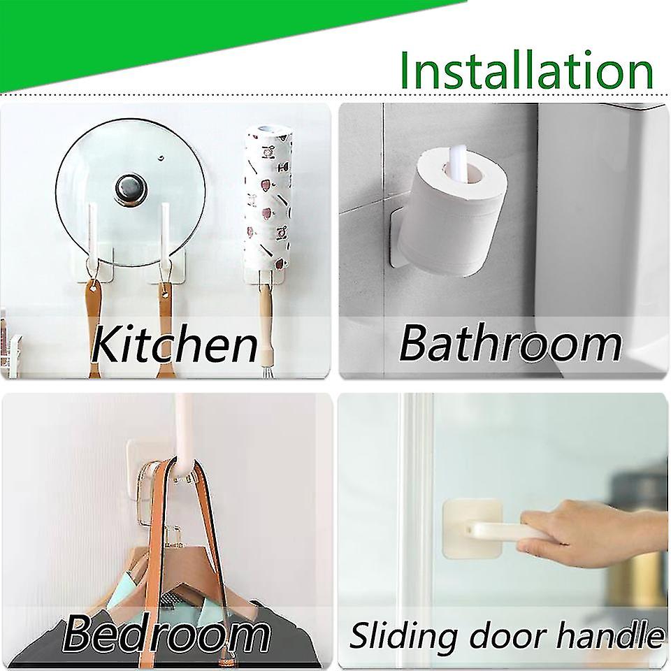 10pcs Multifunctional Hooks Sticky Hook Self Adhesive Storage Hanging ...