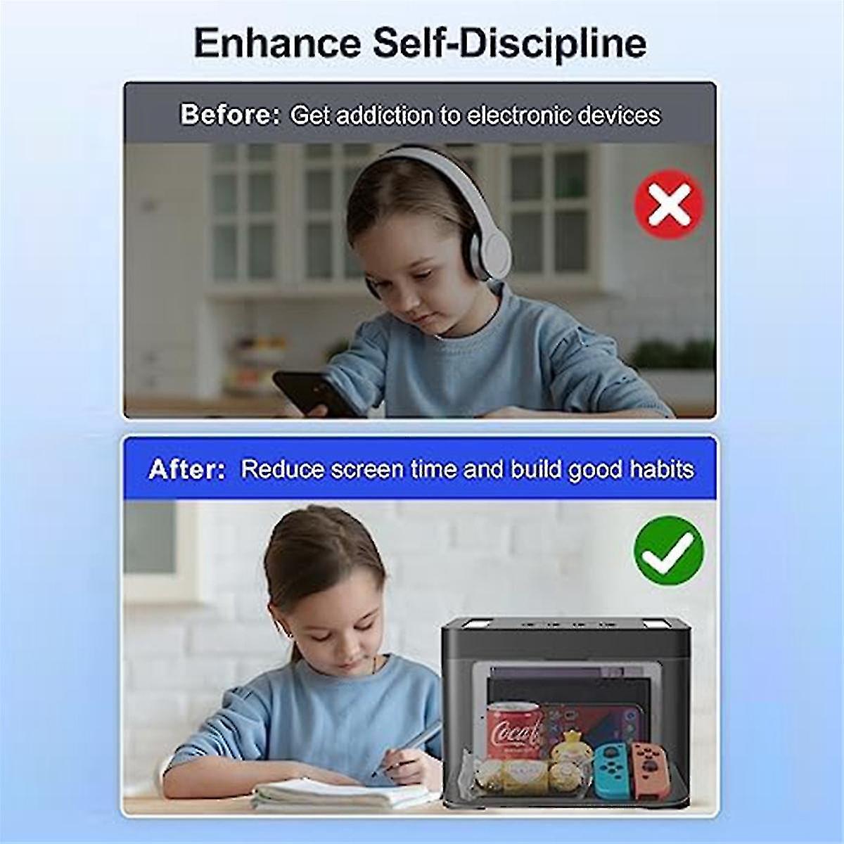 Timed Lock Box, Mobile Phone Lock Box With Timer, Lock Container Self ...