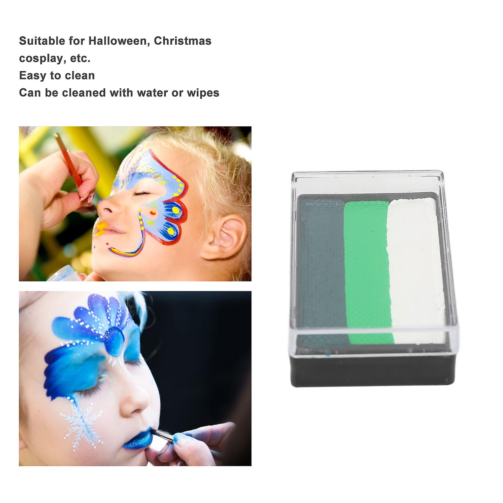 3 Color Makeup Split Cake Palette Kid Adult Water Activated Face Body ...