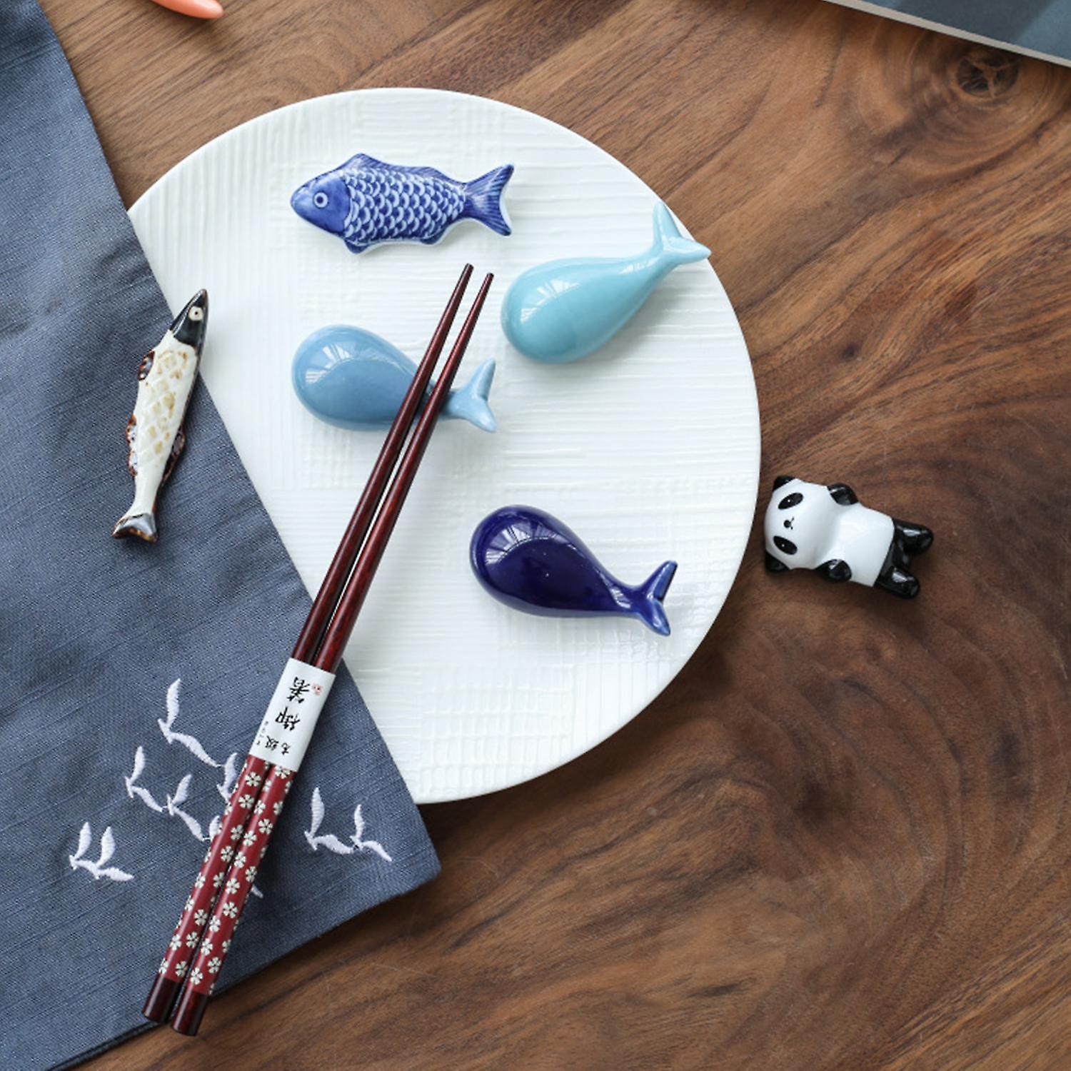 3Pcs Chopstick Rest Cartoon Creative Cute Adorable Appearance Ceramics ...